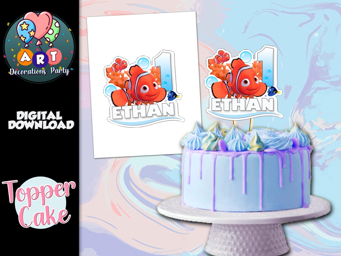 Finding Nemo Topper Cake Printable Toppers Finding Dory Birthday Party ...