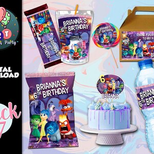 Inside Out Package Printable - Chip Bag/lollipop/gable Box/juice Label ...