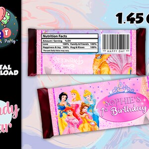 Princesses Package Printable - Chip Bag / Gable Box / Juice Label ...