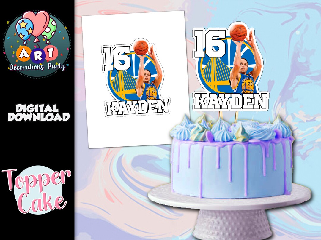 Basketball Topper Cake Printable - Toppers - Basketball Birthday Party ...