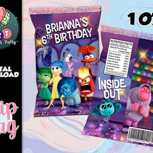 Inside Out Package Printable - Chip Bag / Gable Box / Bottle Label ...