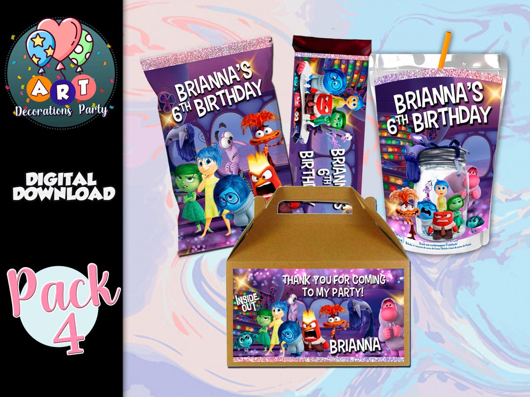 Inside Out Package Printable - Chip Bag / Gable Box / Bottle Label ...