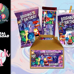 Inside Out Package Printable - Chip Bag / Gable Box / Bottle Label ...