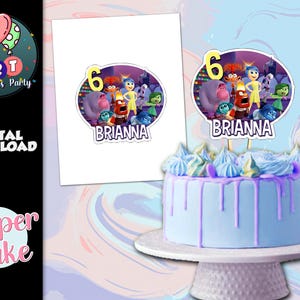 Inside Out Topper Cake Printable - Toppers - Inside Out Birthday Party ...