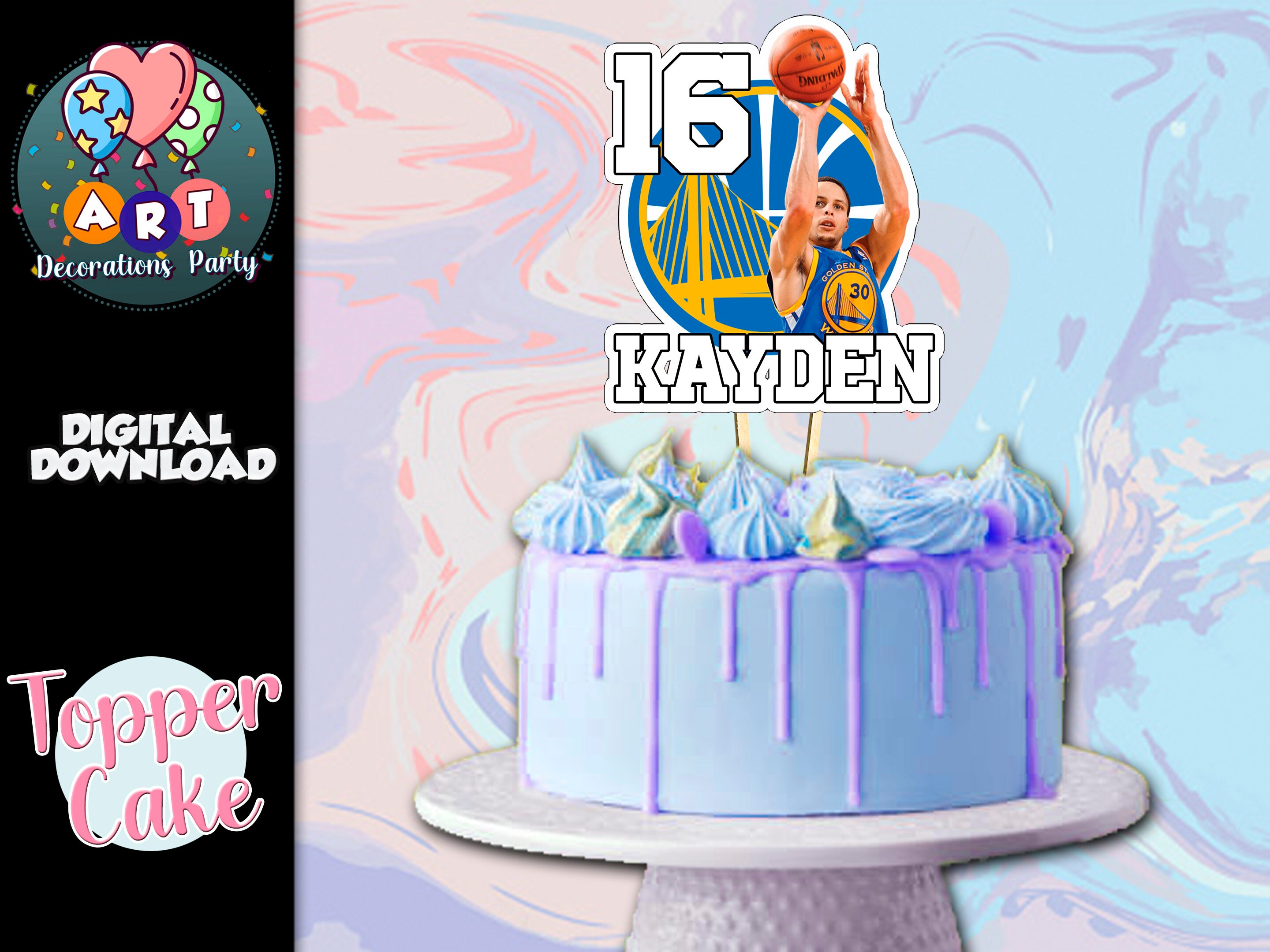 Basketball Topper Cake Printable Toppers Basketball - Etsy