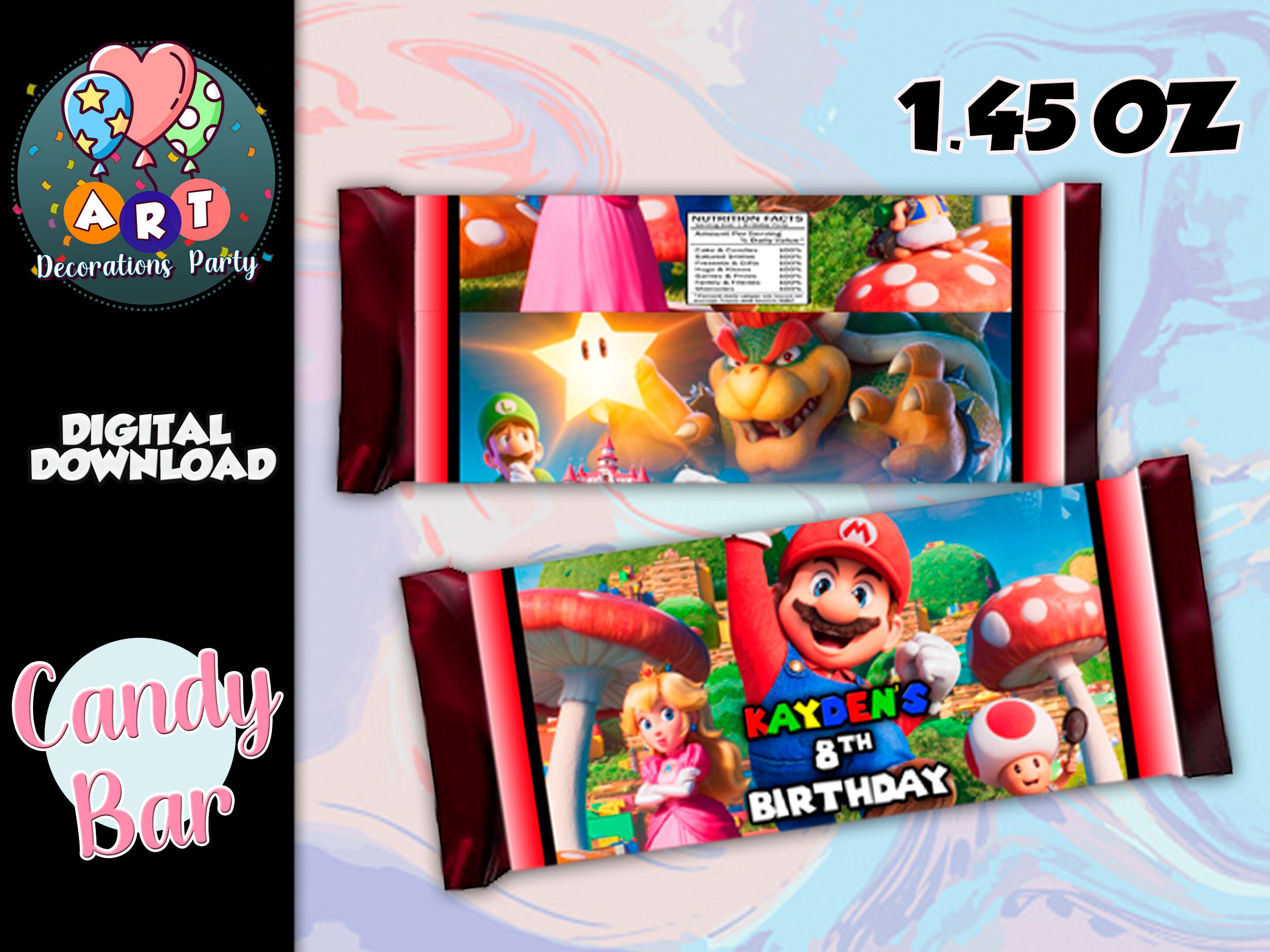 Super Mario Bros Package Printable Chip Bag / Gable Box / Juice Label ...