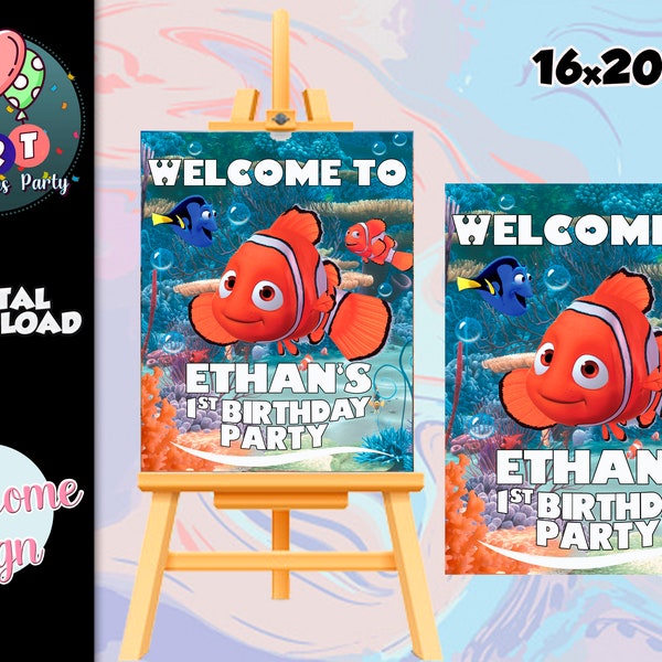 Finding Nemo Party Sign - Etsy