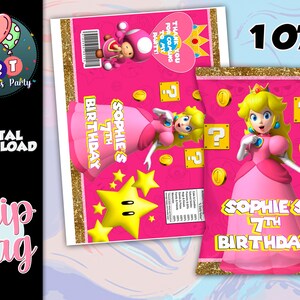 Princess Peach Package Printable Chip Bag / Gable box / Juice Label ...