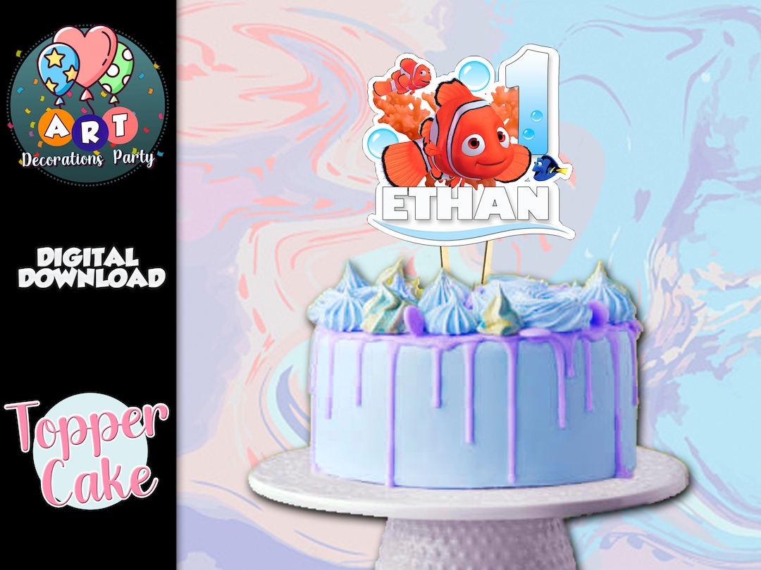 Finding Nemo Topper Cake Printable - Toppers - Finding Dory Birthday ...
