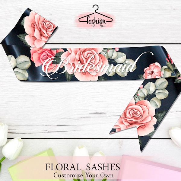 Floral Bridal Sash - Etsy