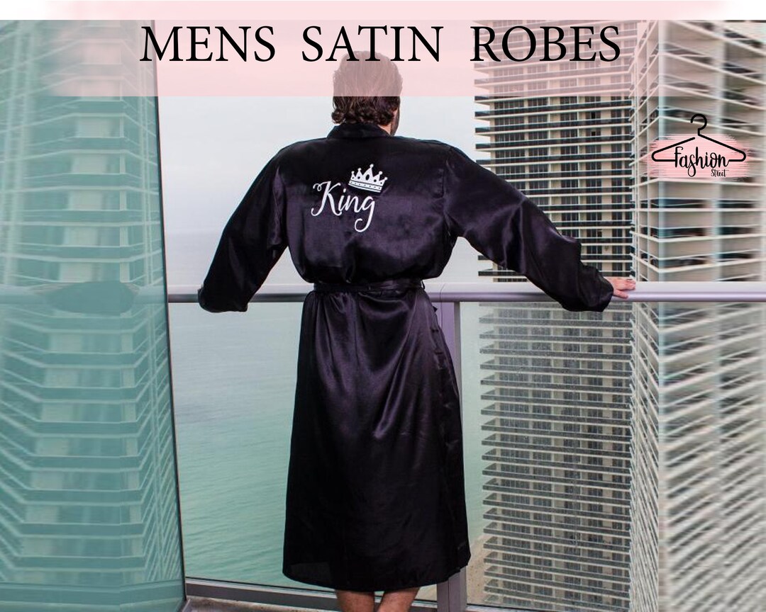 Personalized Robe for Men Custom Satin Men's Robes,personalized Robes ...
