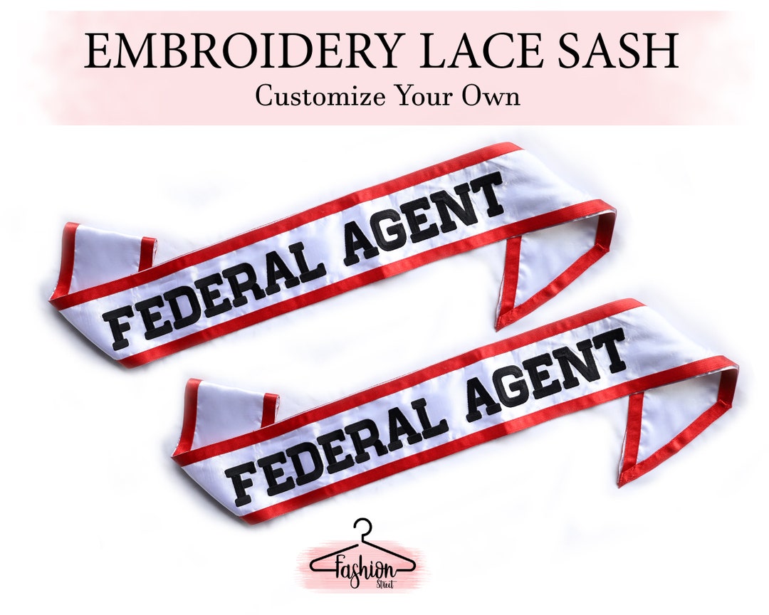 Custom Border Sash Personalized Embroidery Lace Sash Custom Lace Sash ...