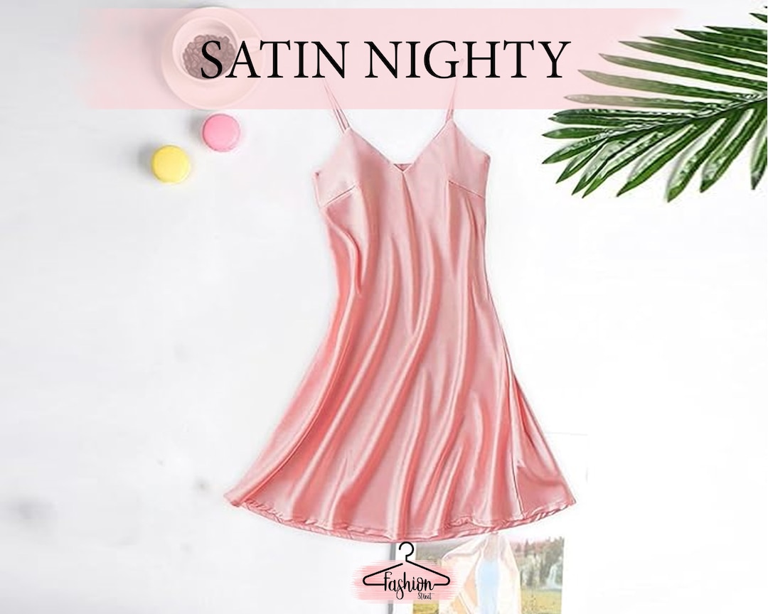 Satin Silk Nightgown Satin Sleep Dress Satin Dress brides Nightwear ...