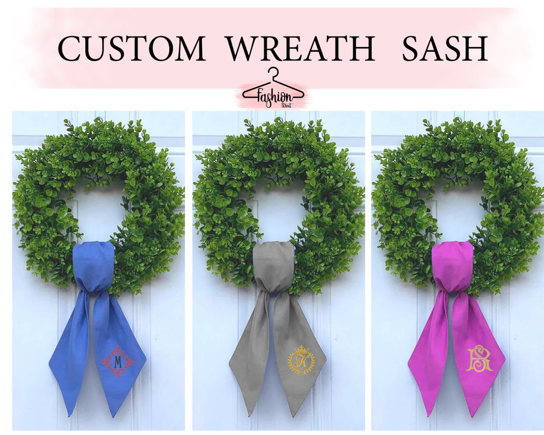 Thanks Giving Gifts Embroidered Sash Embroidery Wreath Sash ...