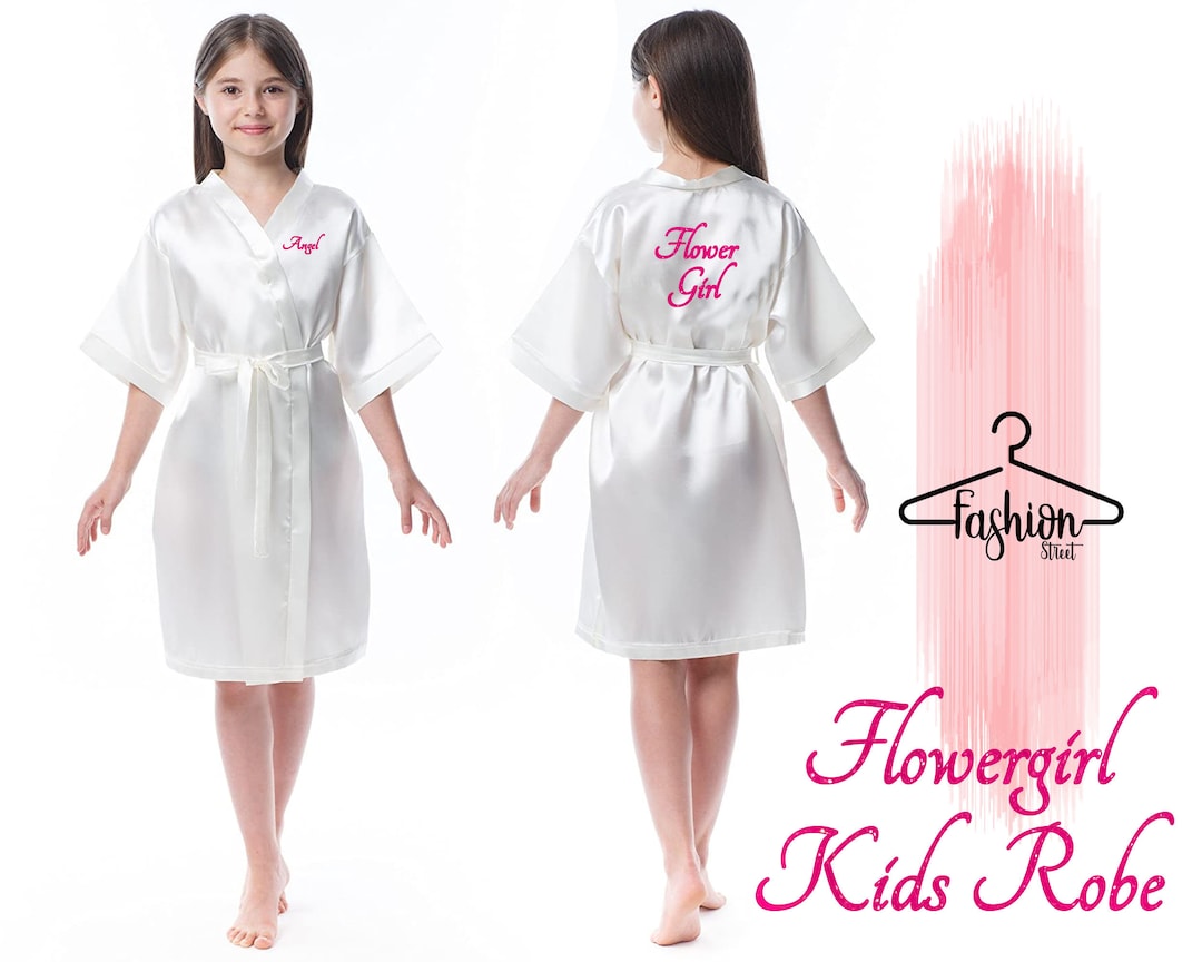 Kids Robes Flower Girl Robes Satin Robes Personalized Robes - Etsy