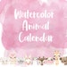 Kids Calendar - Watercolor Animals - Printable | Digital Download ...