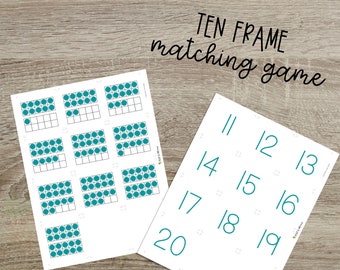 Number Practice - Ten Frame 0-10 - Printable | Digital Download ...