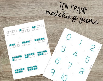 Number Practice - Ten Frame 0-10 - Printable | Digital Download ...