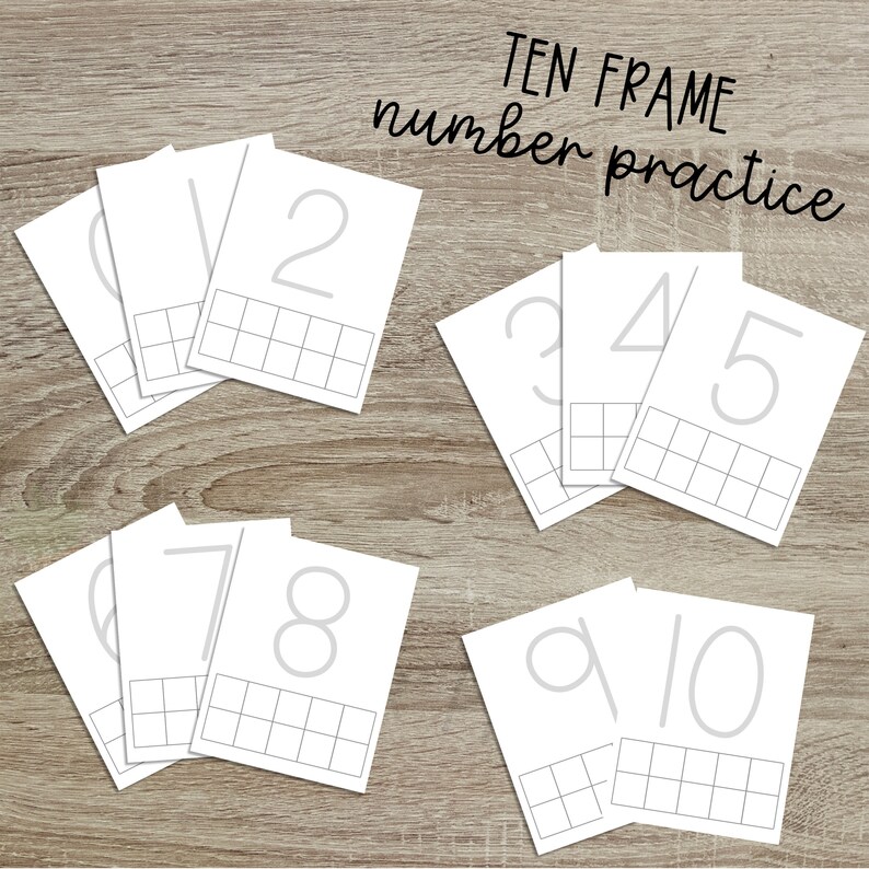 Number Practice - Ten Frame 0-10 - Printable | Digital Download ...