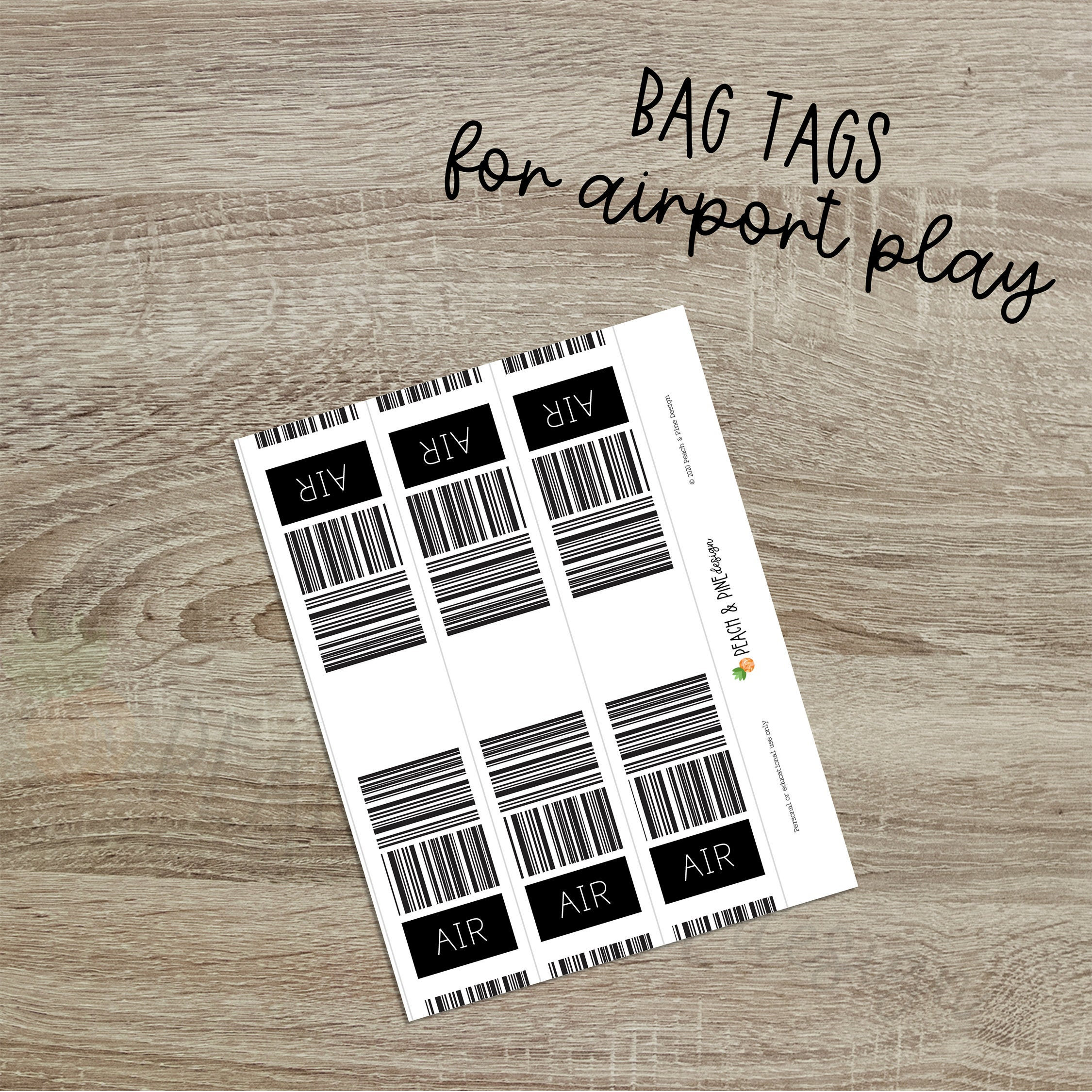 Airport Luggage Tag Template