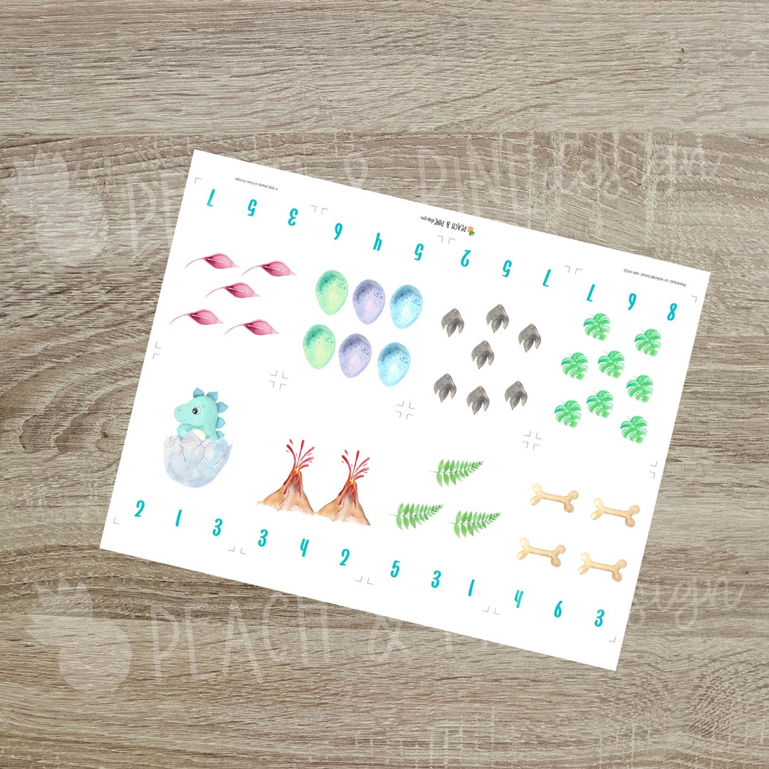 Counting Cards - Dinosaur - Printable | Digital Download | Instant ...