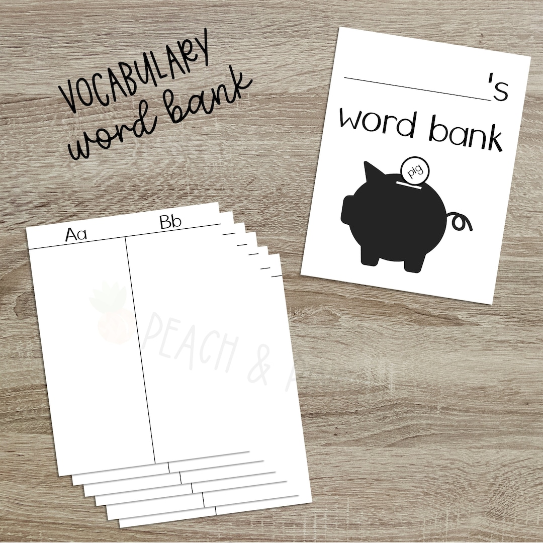 Word Bank - Vocabulary - Printable | Digital Download | Instant ...