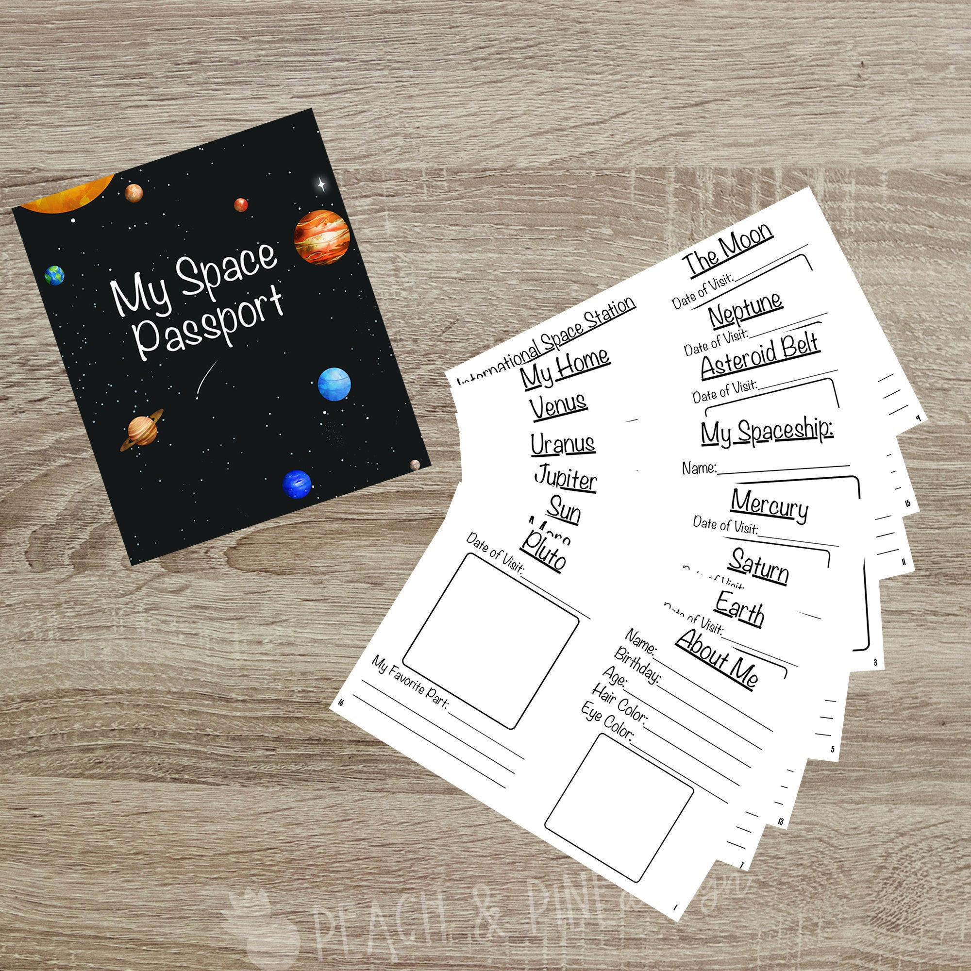 Space Passport for Kids - Printable | Digital Download | Instant ...