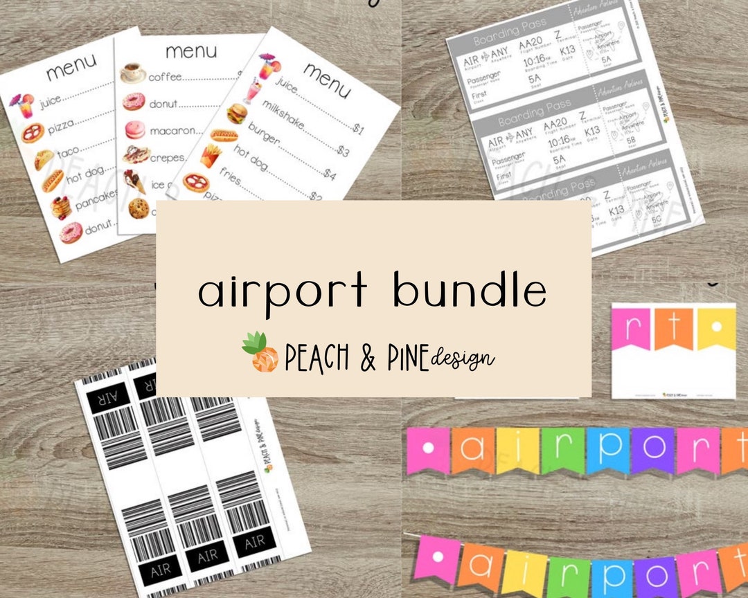 Airport Pretend Play Bundle - Printable | Digital Download | Instant ...