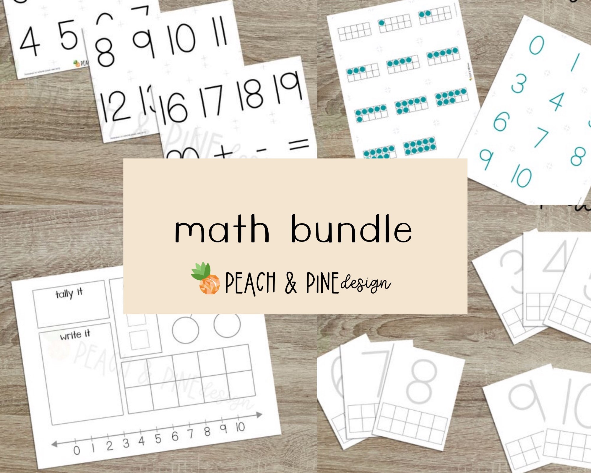 Math Bundle Ten Frames 0-20 Printable Digital Download - Etsy