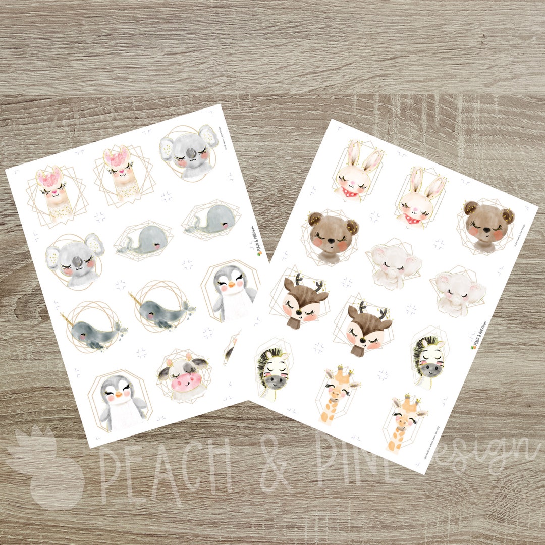 Matching Game - Watercolor Animal - Memory - Printable | Digital ...