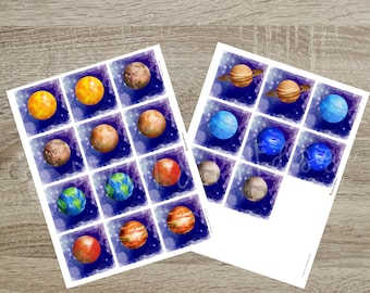 Planets of the Solar System Matching Printable, Space Activity ...