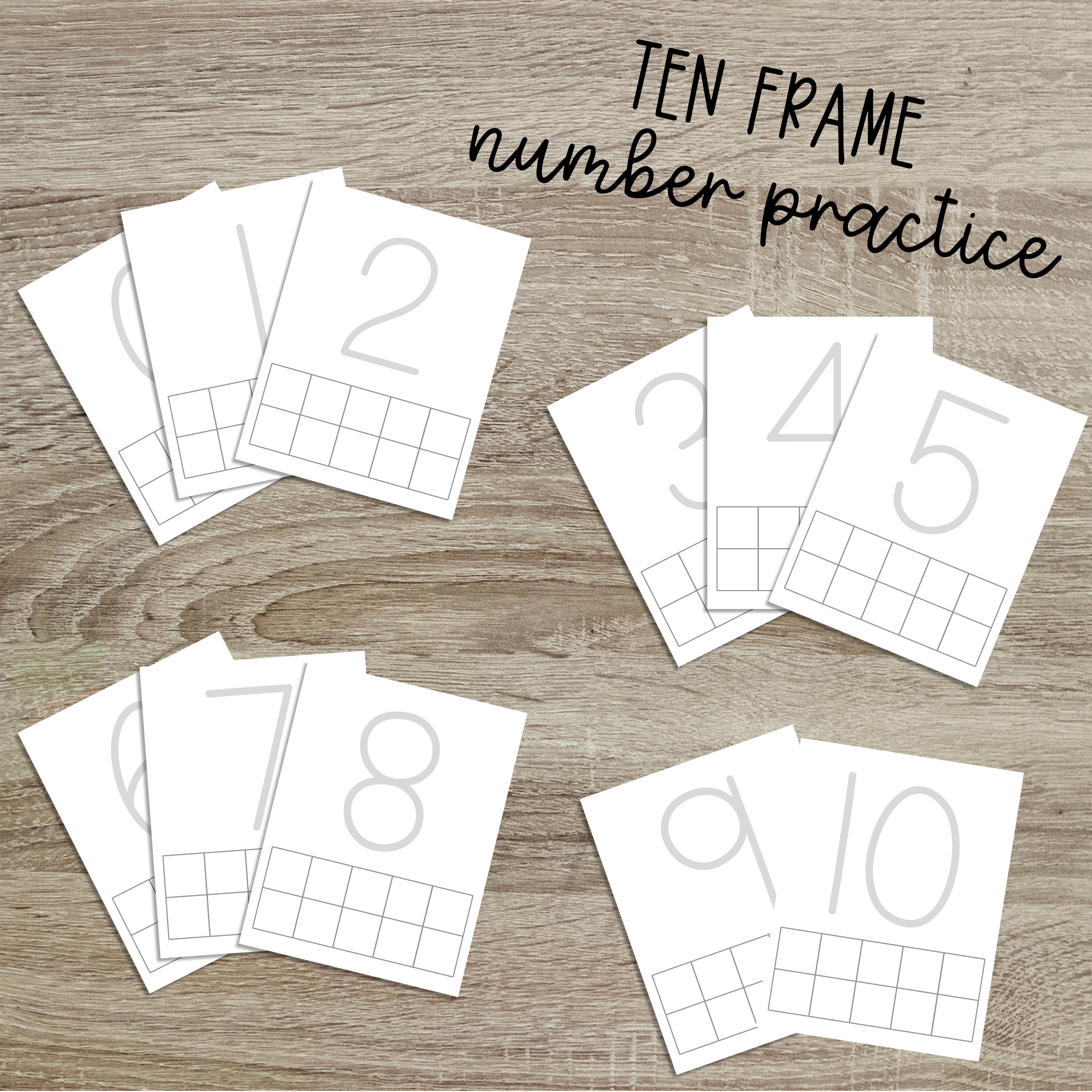 Math Bundle Ten Frames 0-20 Printable Digital Download - Etsy