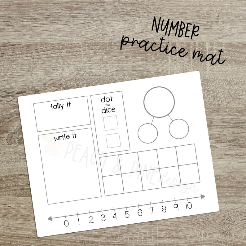 Number Practice Mat - Printable | Digital Download | Instant Download ...