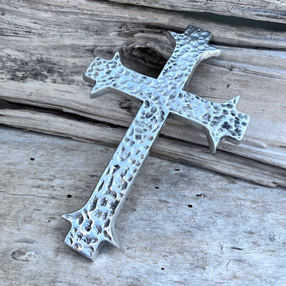 Cast Pewter Cross Mexican Wall Décor Vintage - Etsy