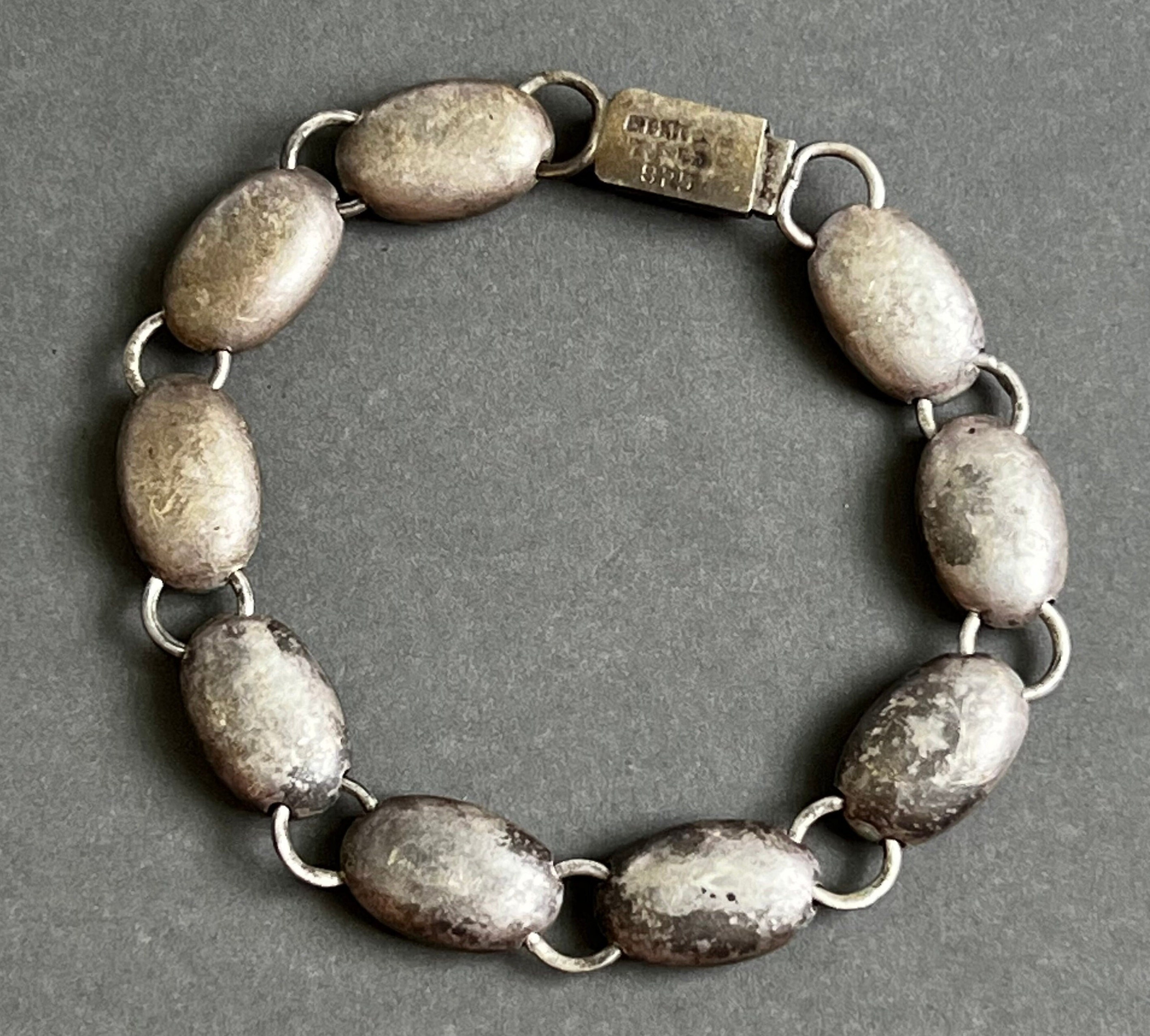 Vintage Sterling Silver Bracelet - Etsy