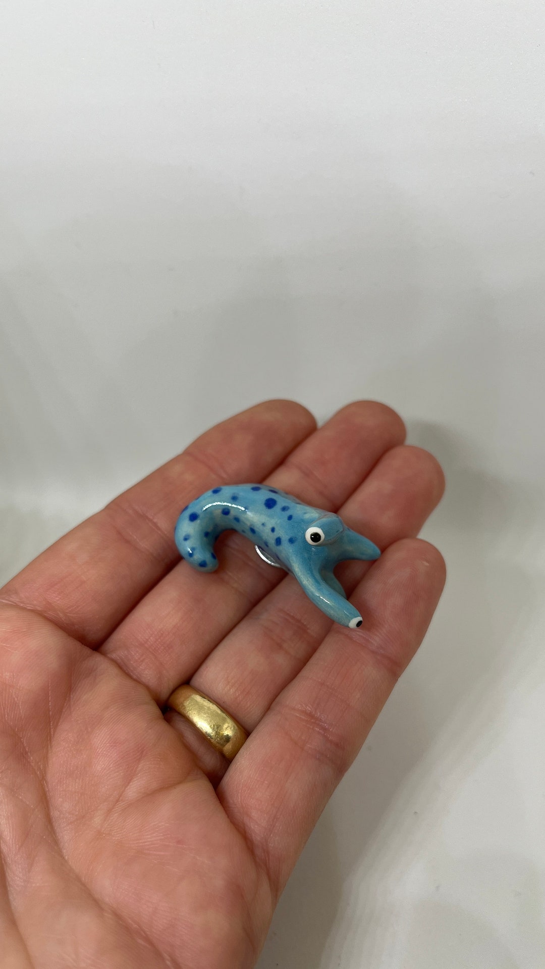 Blue Slug Magnet With Blue Spots - Etsy
