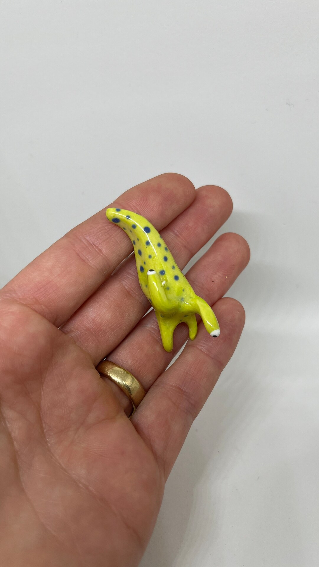 Green Slug Magnet With Blue Spots - Etsy