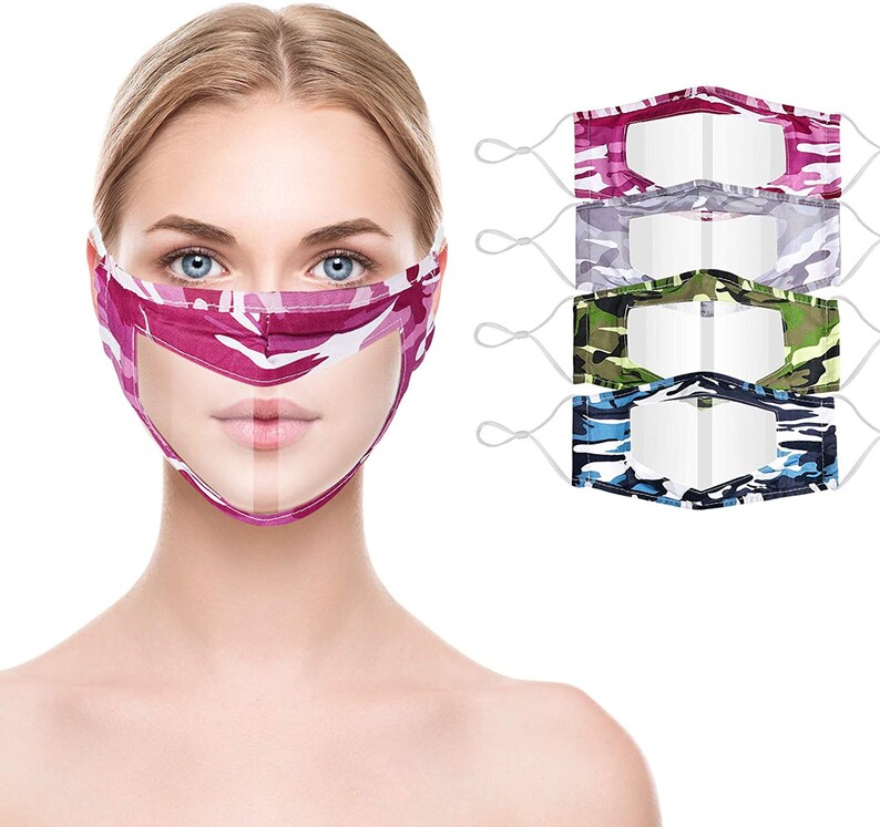 See Through Clear Mouth Face Mask Clear Window Face Mask | Etsy