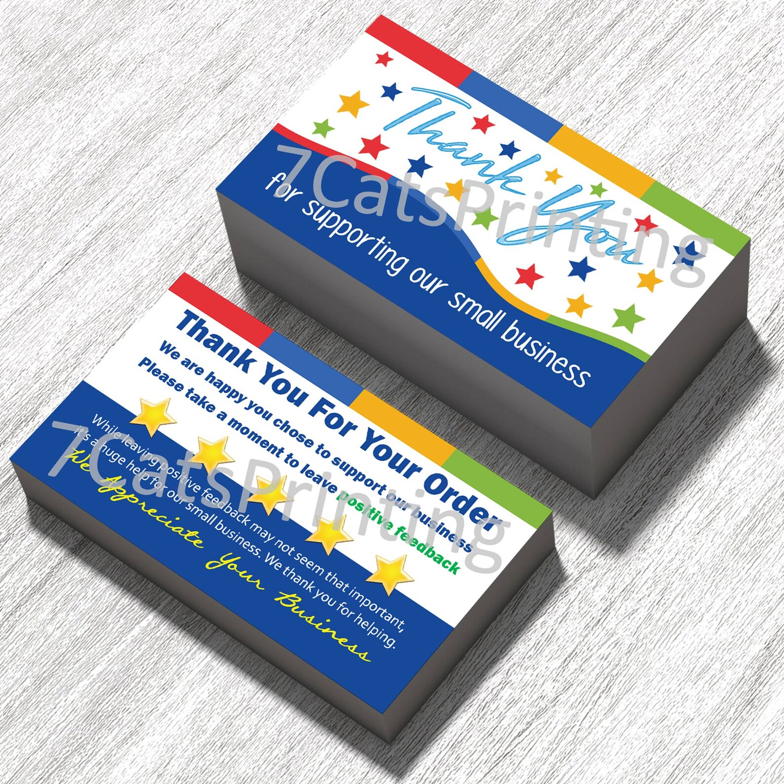 Thank You for Supporting My Small Business Cards for Etsy Feedback ...