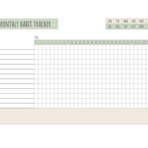 Monthly Habit Tracker - Digital Download With Free Surprise Download - Etsy