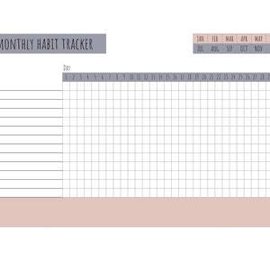 Monthly Habit Tracker - Digital Download With Free Surprise Download - Etsy