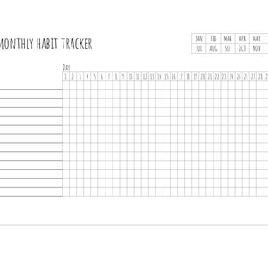 Monthly Habit Tracker - Digital Download With Free Surprise Download - Etsy