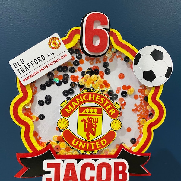 Manchester United Cake Topper - Etsy UK