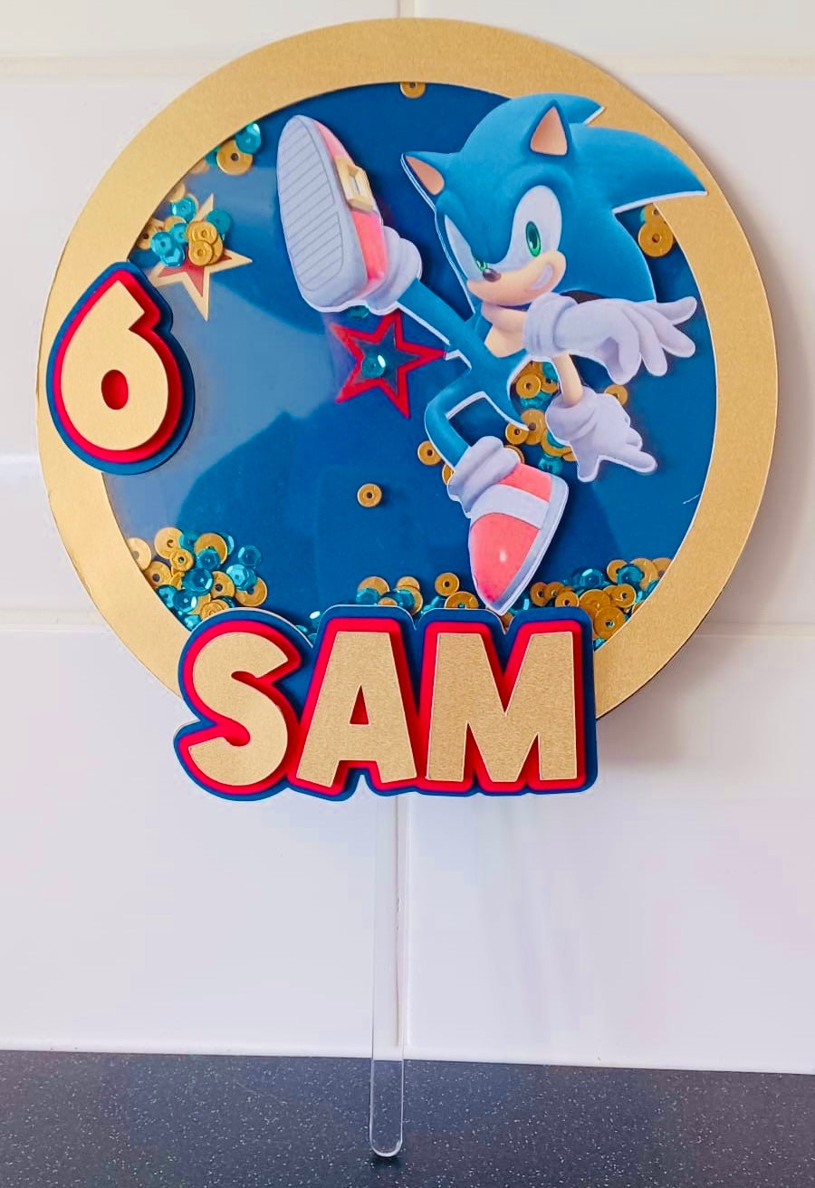 Sonic Shaker Cake Topper - Etsy