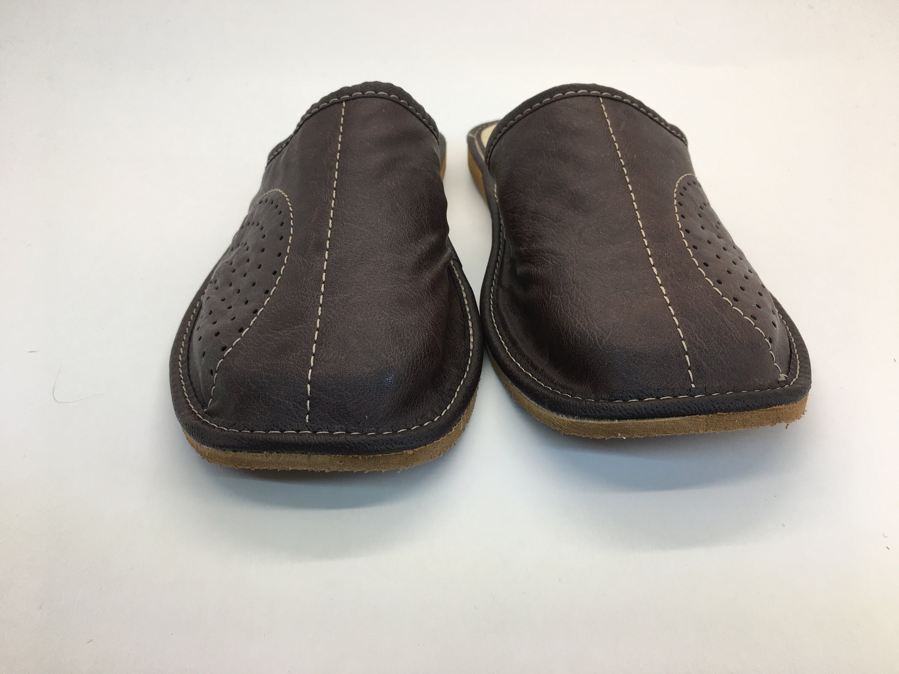 Mens Leather Slippers / Mens Closed Toe Slippers - Etsy