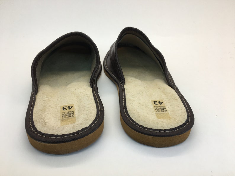 Mens Leather Slippers / Mens Closed Toe Slippers - Etsy
