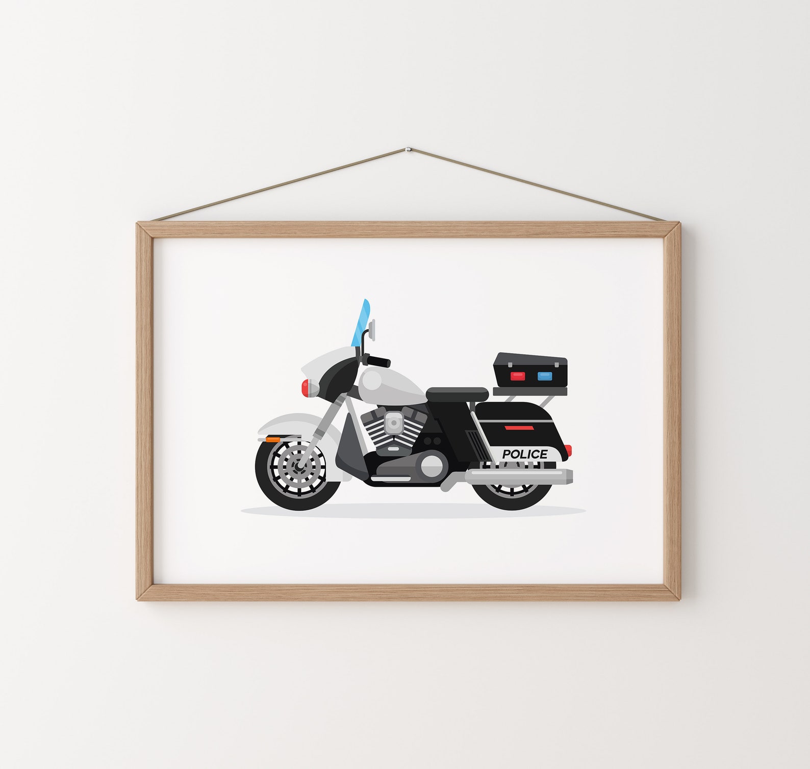 Police Motorcycle Print, Police Motorcycle, Police Wall Decor ...