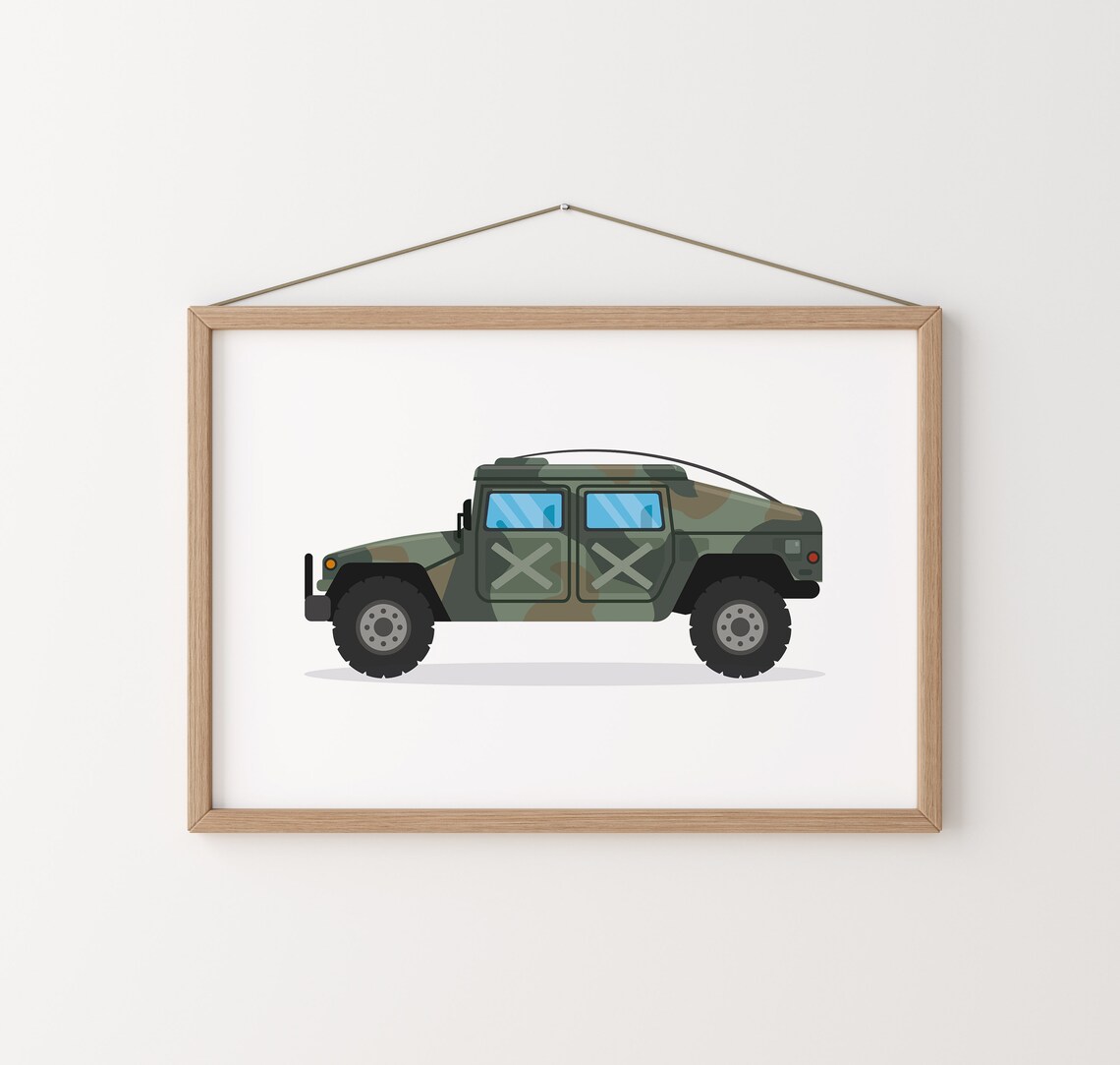 Military Car Print, Army Vehicle Print, Hummer, Transportation Wall ...