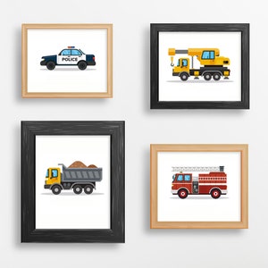 Dump Truck Print, Construction Vehicle Poster, Kids Poster, Boy Room ...