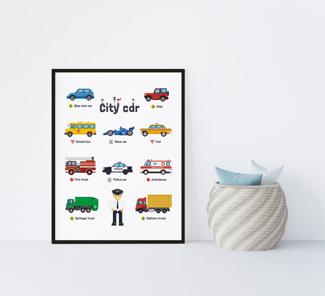 Car Poster Transport Wall Decor Car Print Car Wall Decor - Etsy
